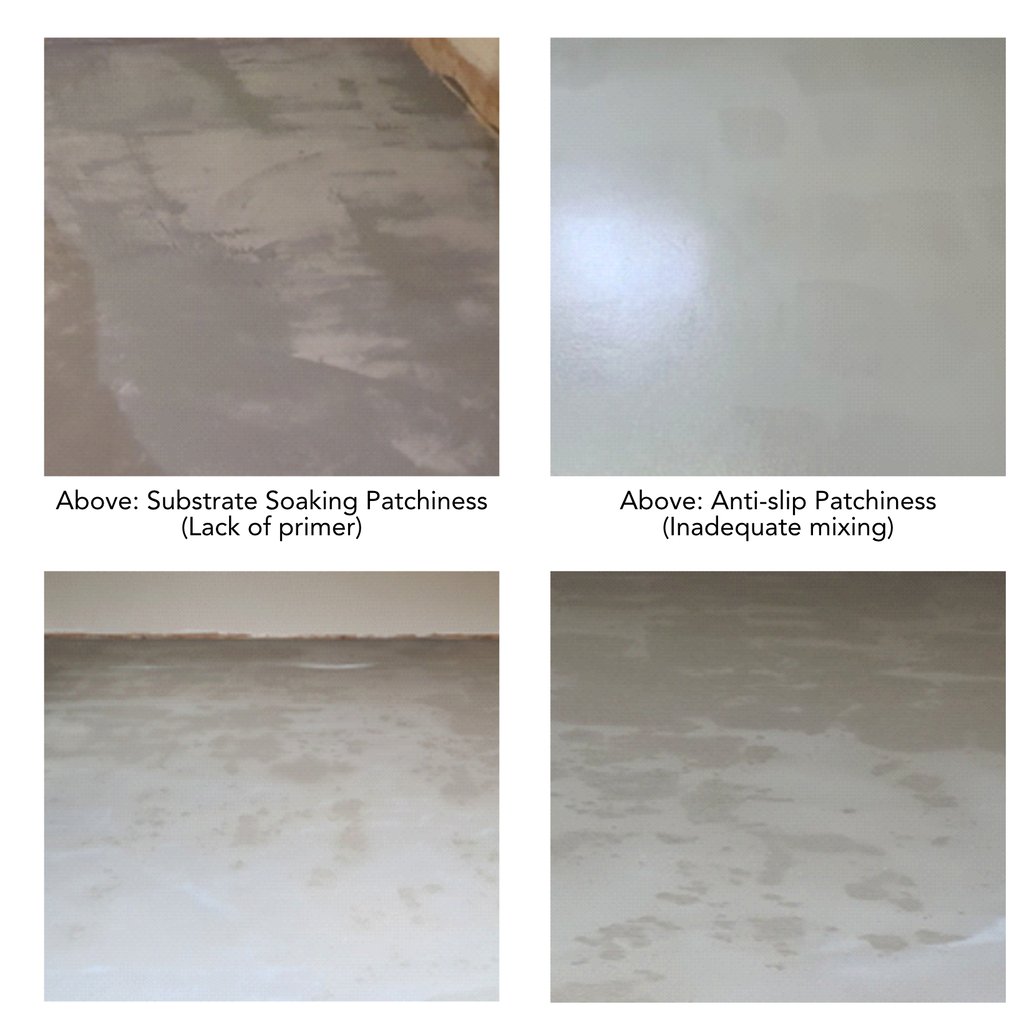 Why has the flooring/coating have patchy spots when it has dried ...