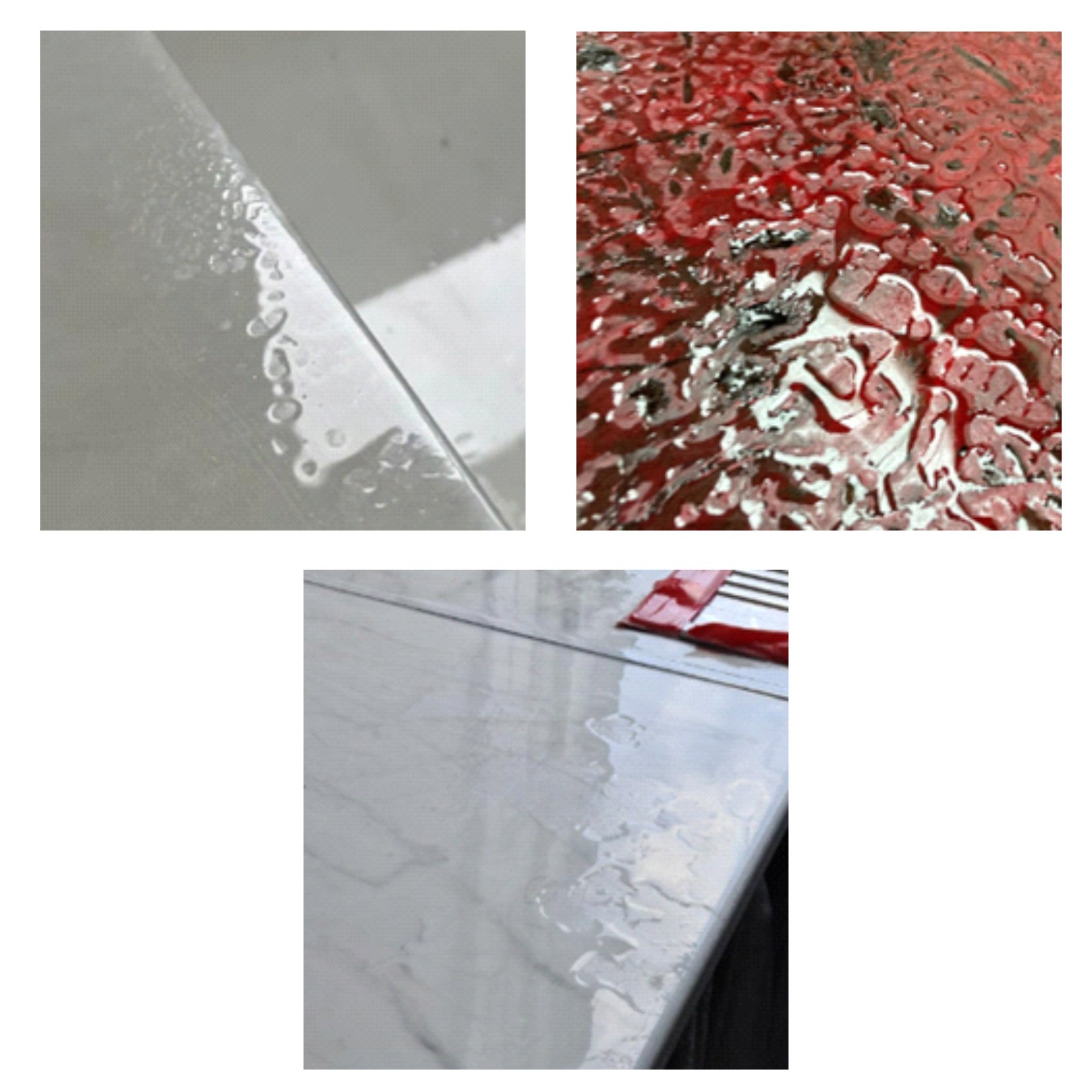 Why does it look like pools of water are on the flooring/coating ...